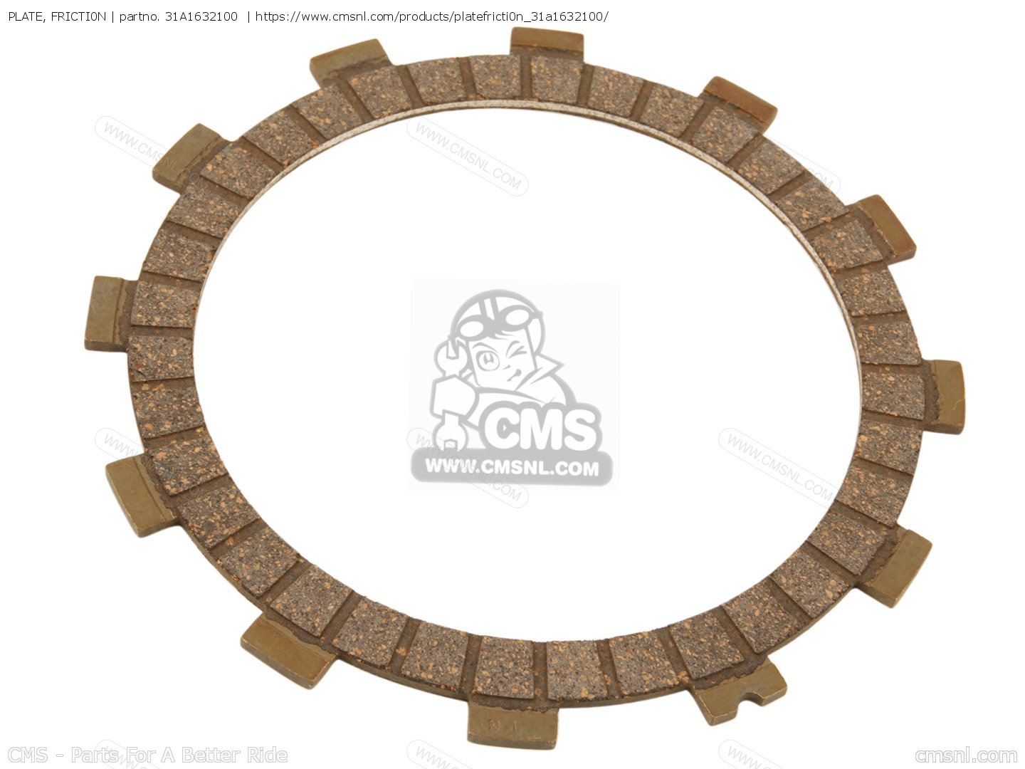 31A1632100: PLATE, FRICTI0N Yamaha - buy the 31A-16321-00-00 at CMSNL