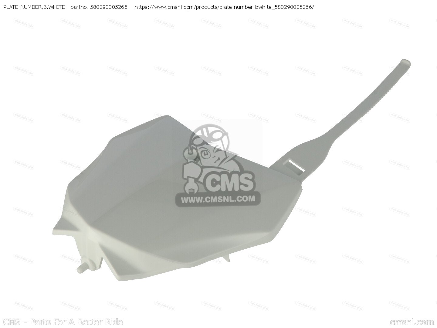 PLATE-NUMBER,B.WHITE for KLX140-BBF KLX140L 2011 USA - order at CMSNL