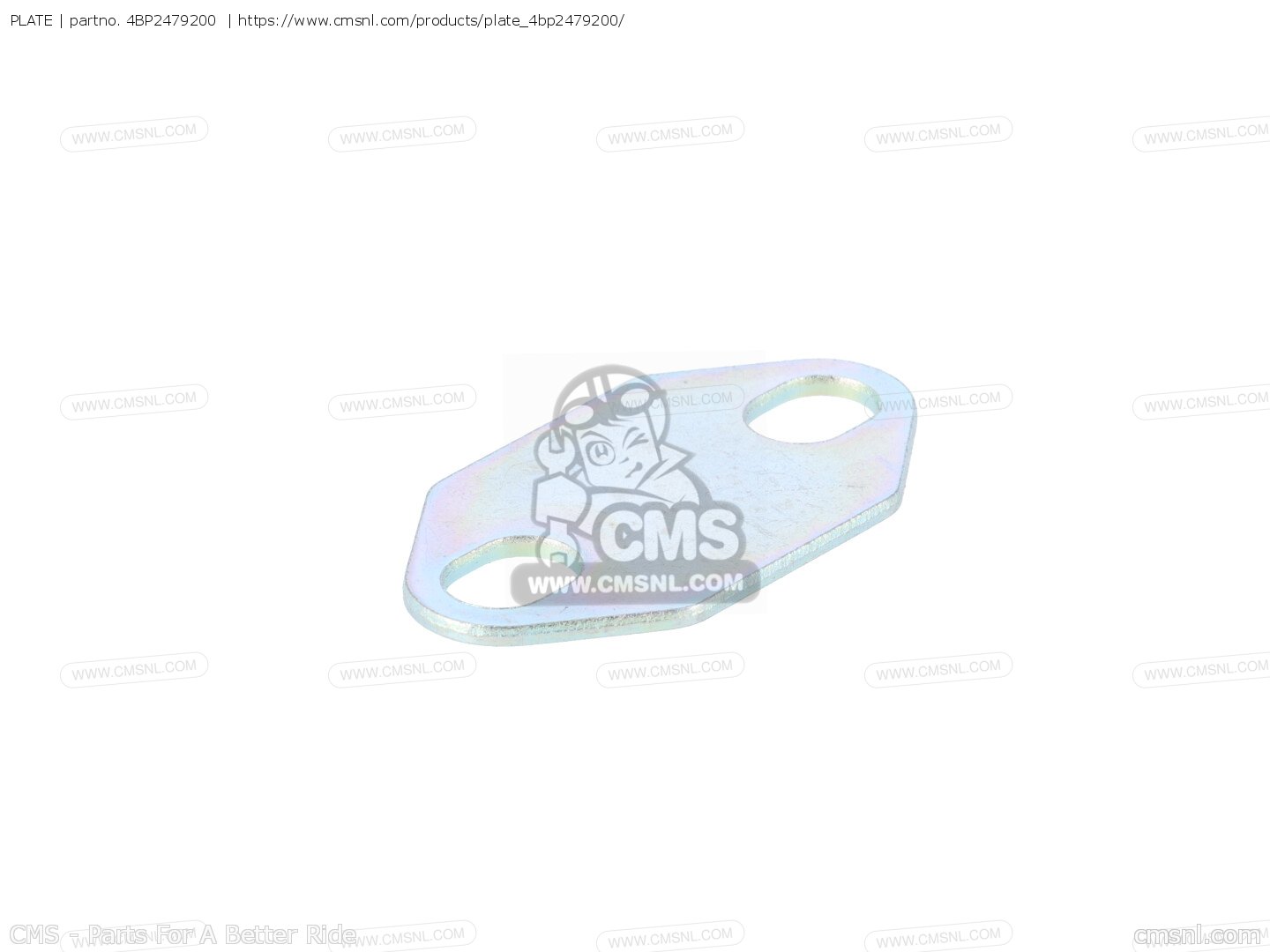 PLATE for Yamaha - order at CMSNL