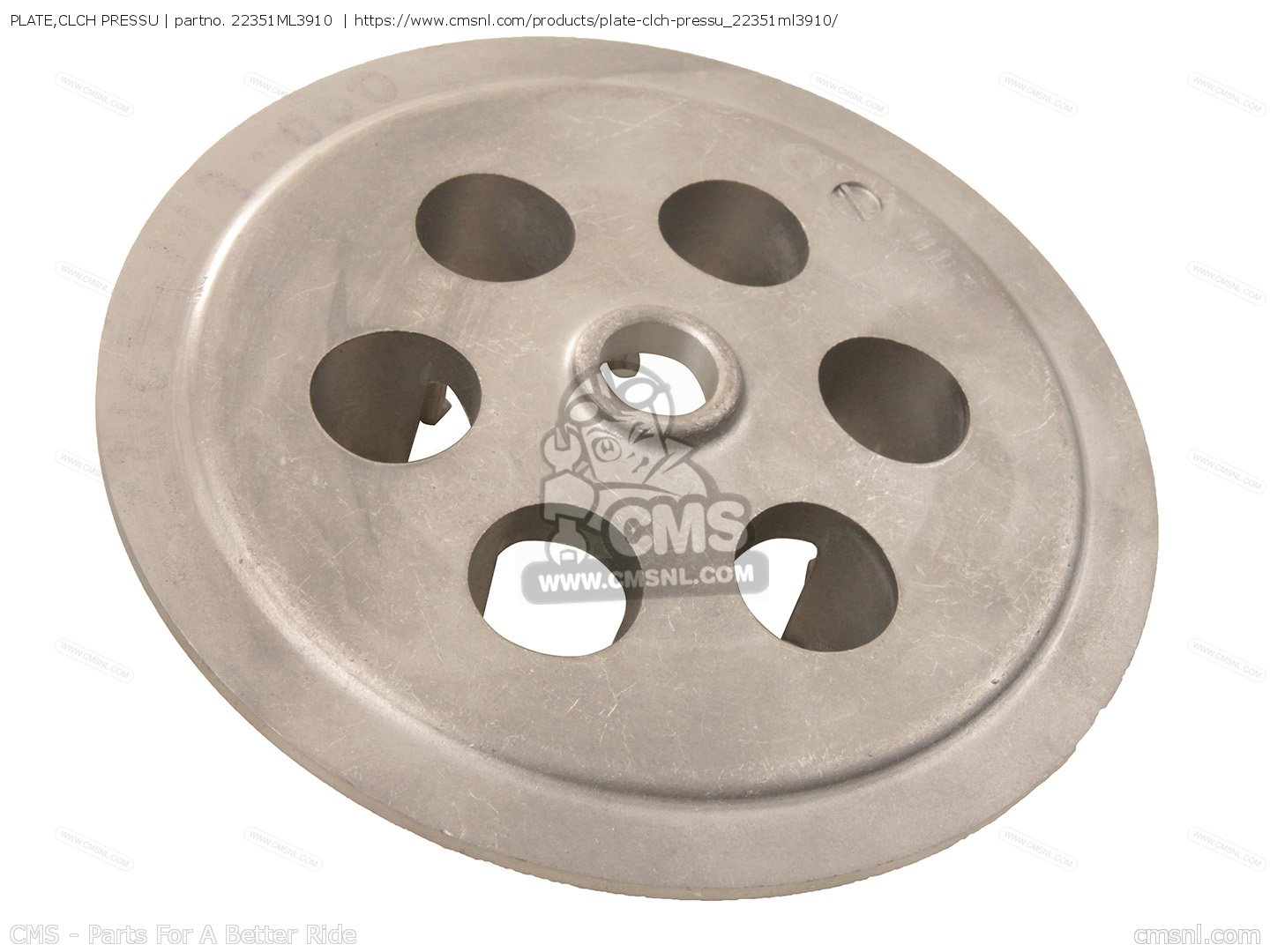 22351ML3910: PLATE,CLCH PRESSU Honda - buy the 22351-ML3-910 at CMSNL
