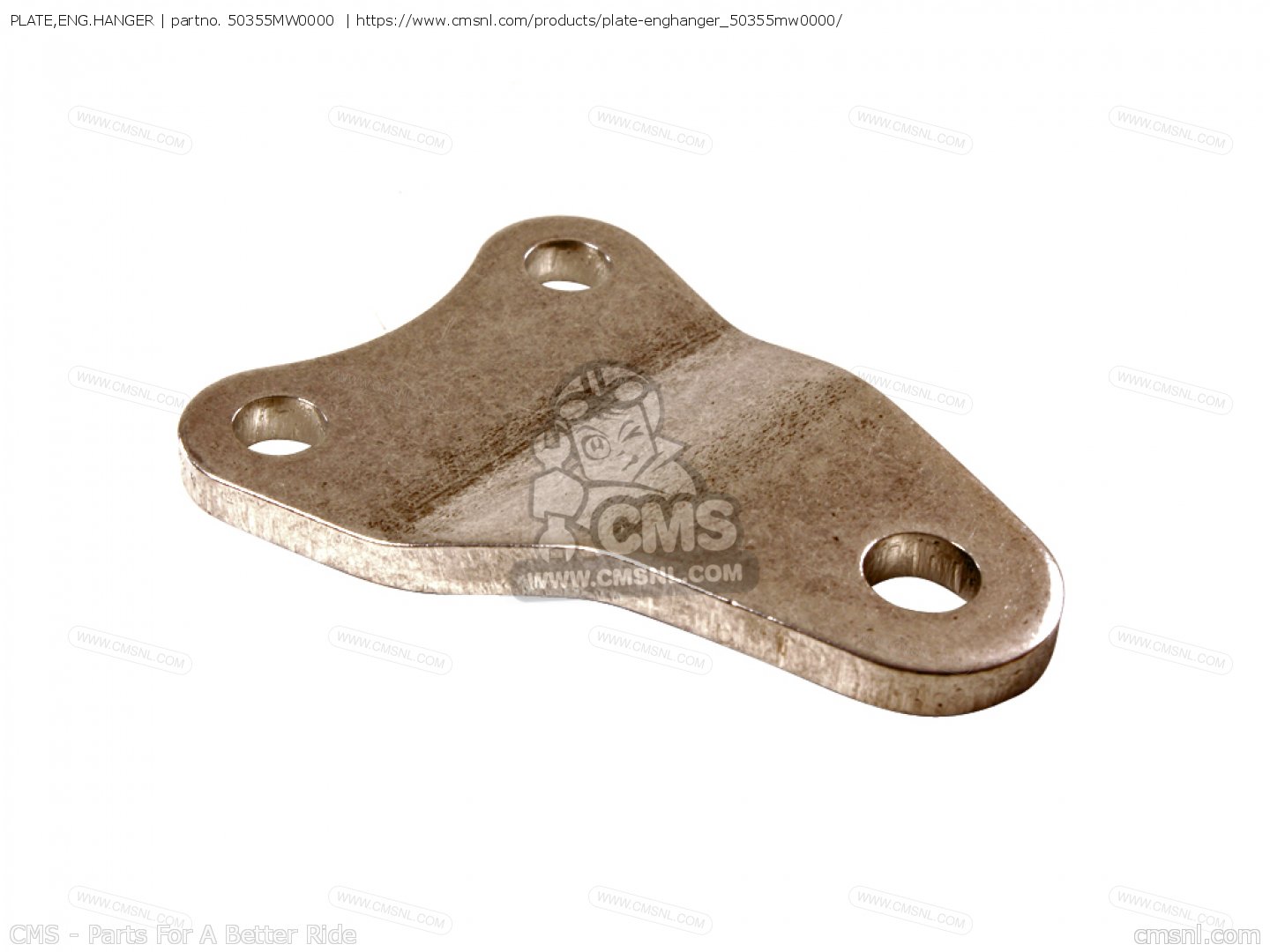 50355MW0000: PLATE,ENG.HANGER Honda - buy the 50355-MW0-000 at CMSNL