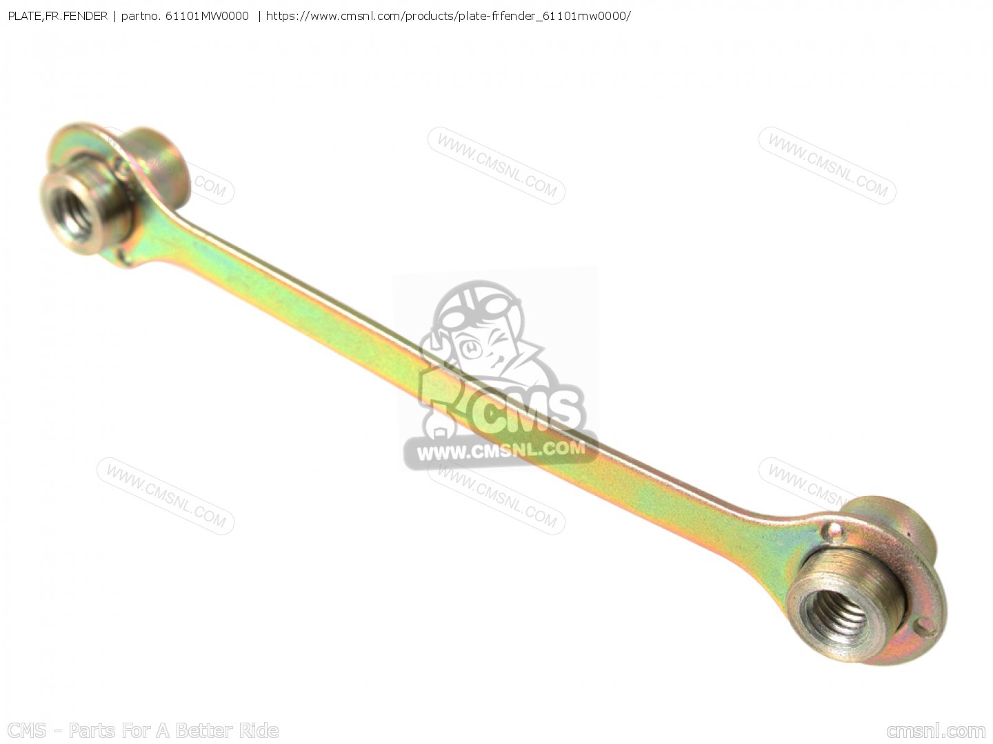 61101MW0000: PLATE,FR.FENDER Honda - buy the 61101-MW0-000 at CMSNL