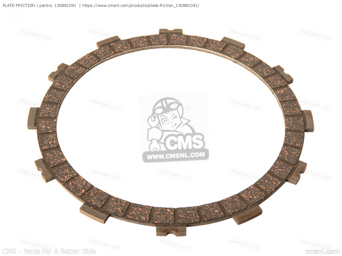 130881091: PLATE-FRICTION (NAS) Kawasaki - buy the 130881091 at CMSNL