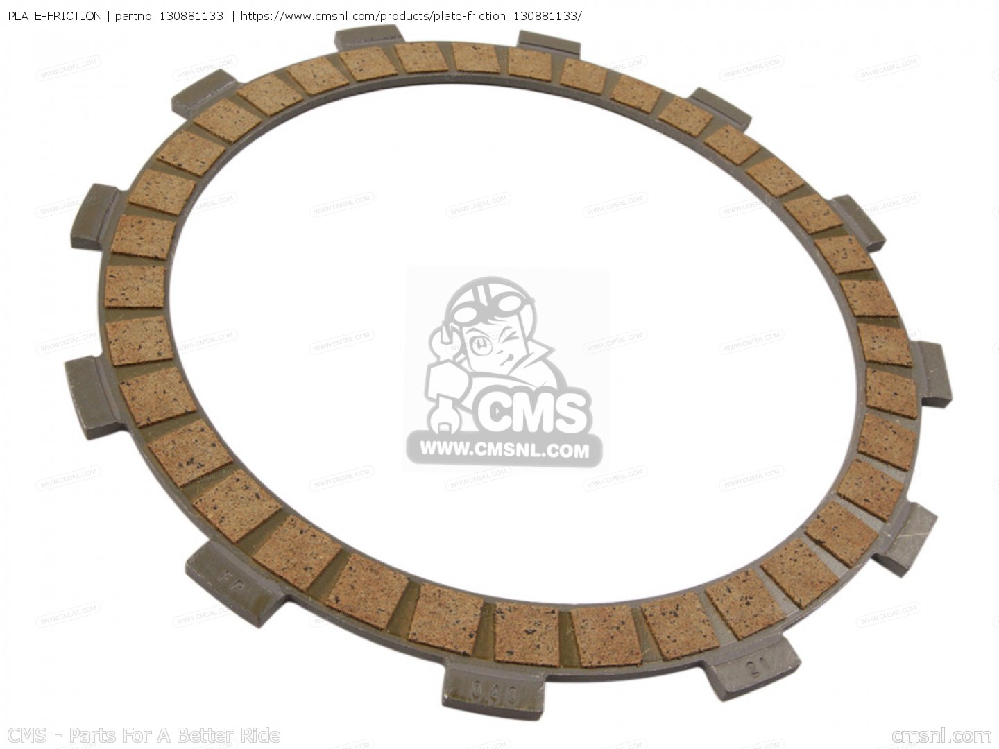 130881133: PLATE-FRICTION (NAS) Kawasaki - buy the 13088-1133 at CMSNL