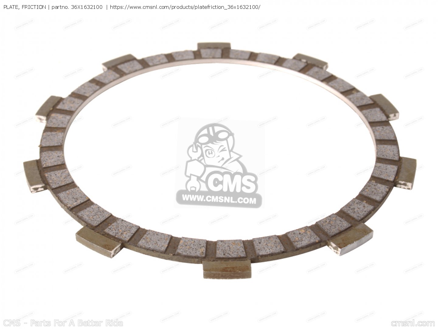 36X1632100: Plate, Friction (nas) Yamaha - buy the 36X-16321-00-00 at CMSNL