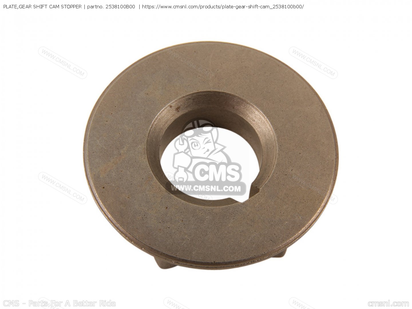 2538100B00: PLATE,GEAR SHIFT CAM STOPPER Suzuki - buy the 25381-00B00 ...