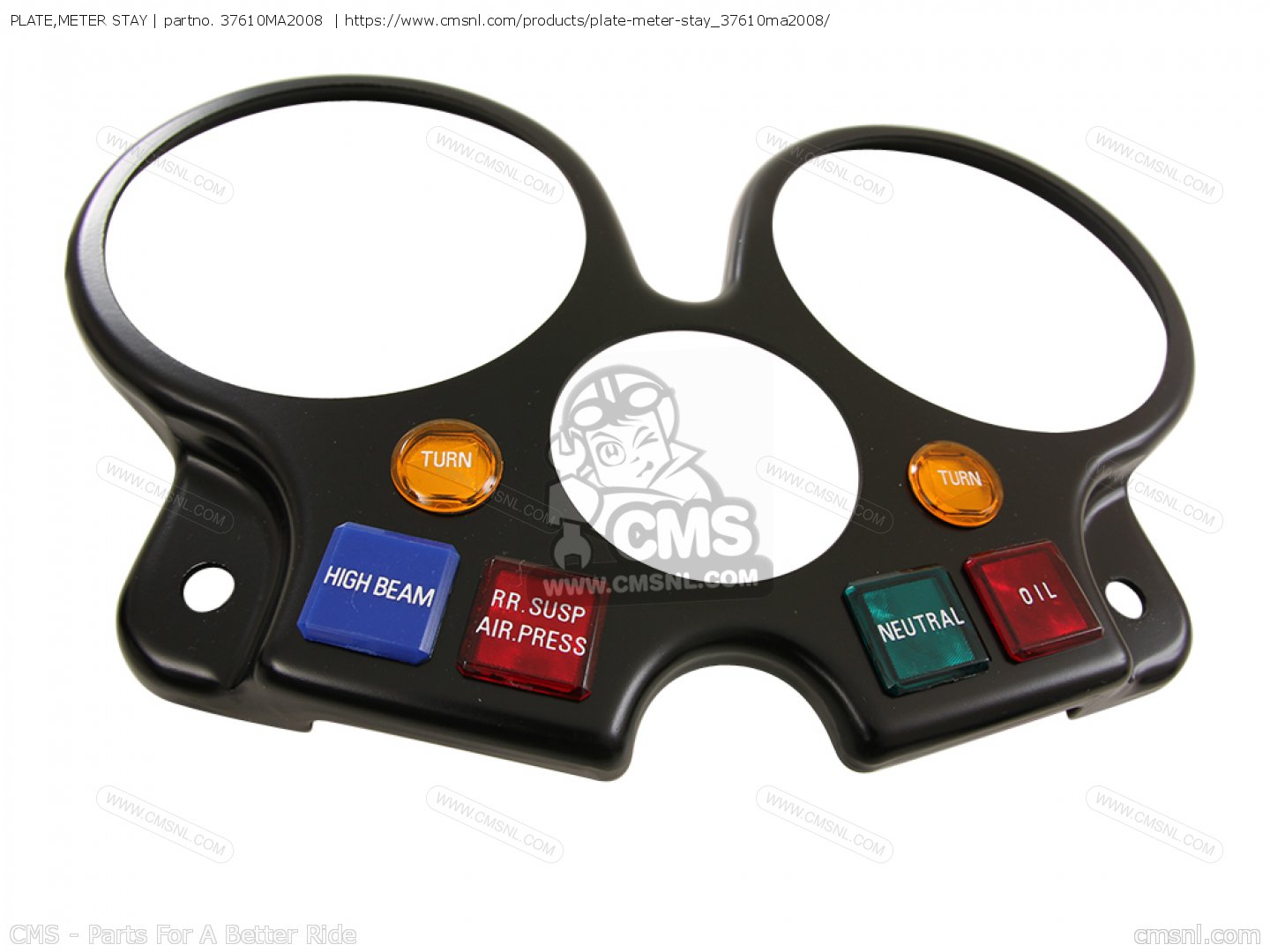 37610MA2008: PLATE,METER STAY Honda - buy the 37610-MA2-008 at CMSNL