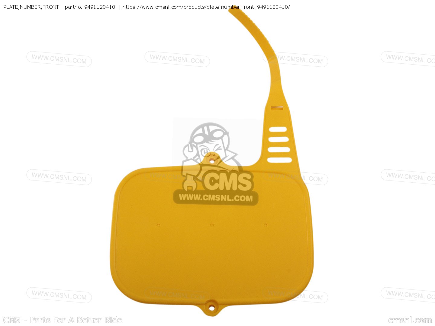 PLATE,NUMBER,FRONT for RM80 1982 (Z) USA (E03) - order at CMSNL