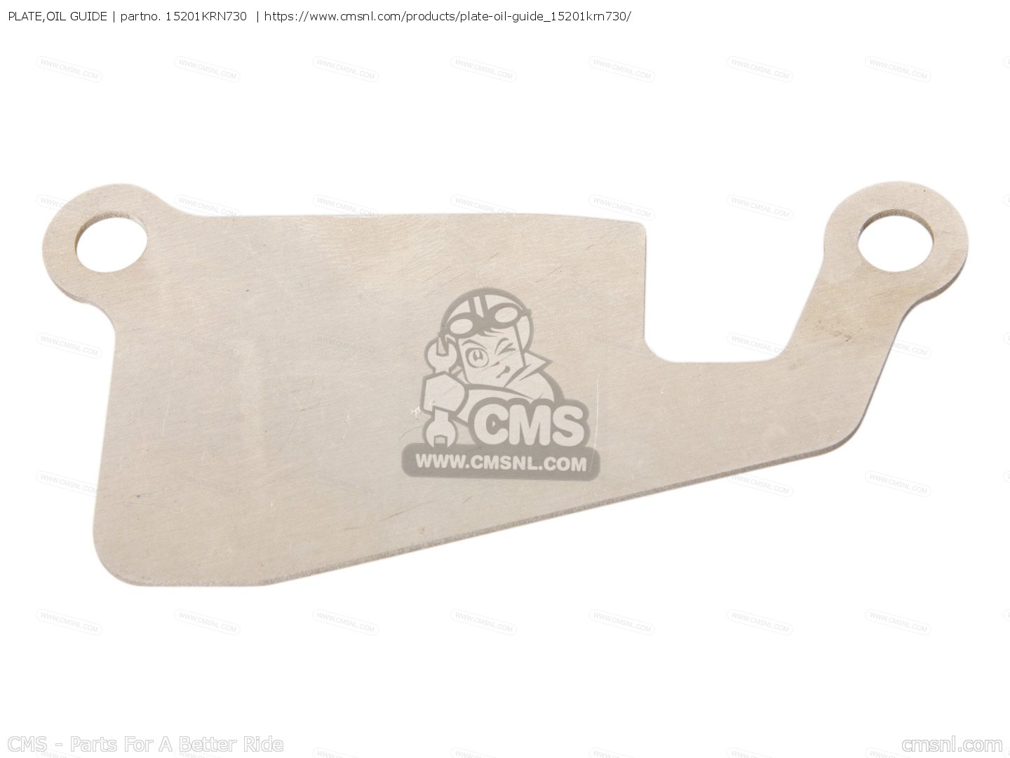 15201KRN730: Plate,oil Guide Honda - buy the 15201-KRN-730 at CMSNL