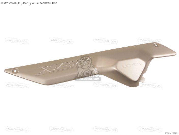 64505MKHD00: PLATE,R ADV Honda - buy the 64505-MKH-D00 at CMSNL