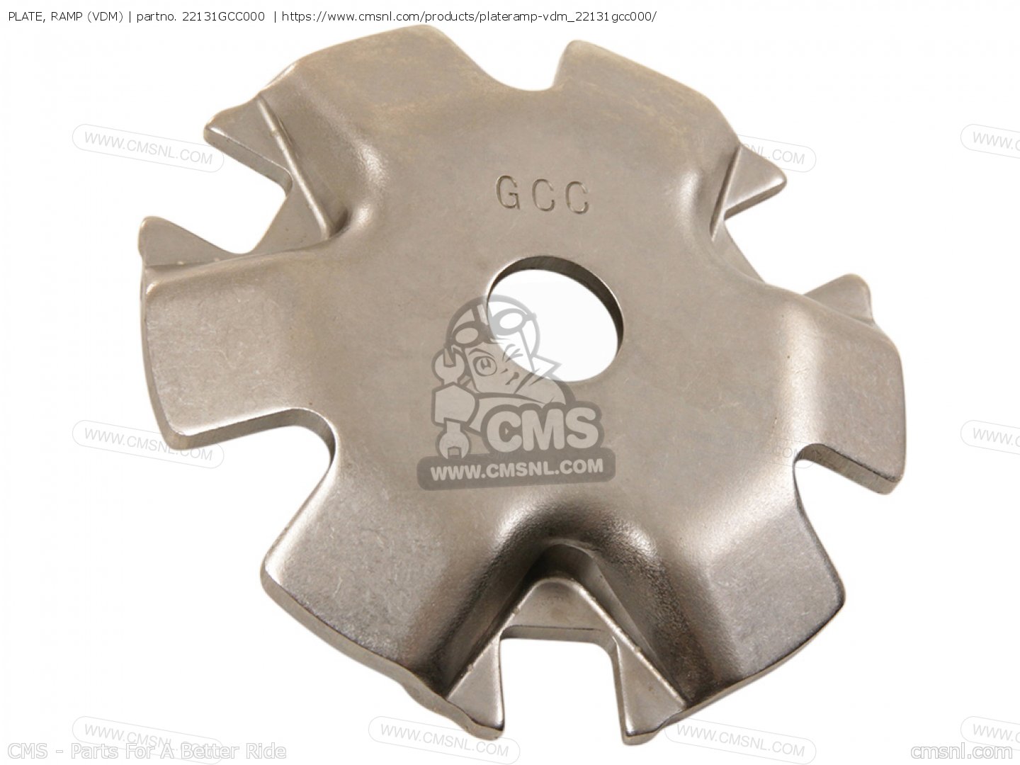 22131GCC000: Plate,ramp Honda - buy the 22131-GCC-000 at CMSNL