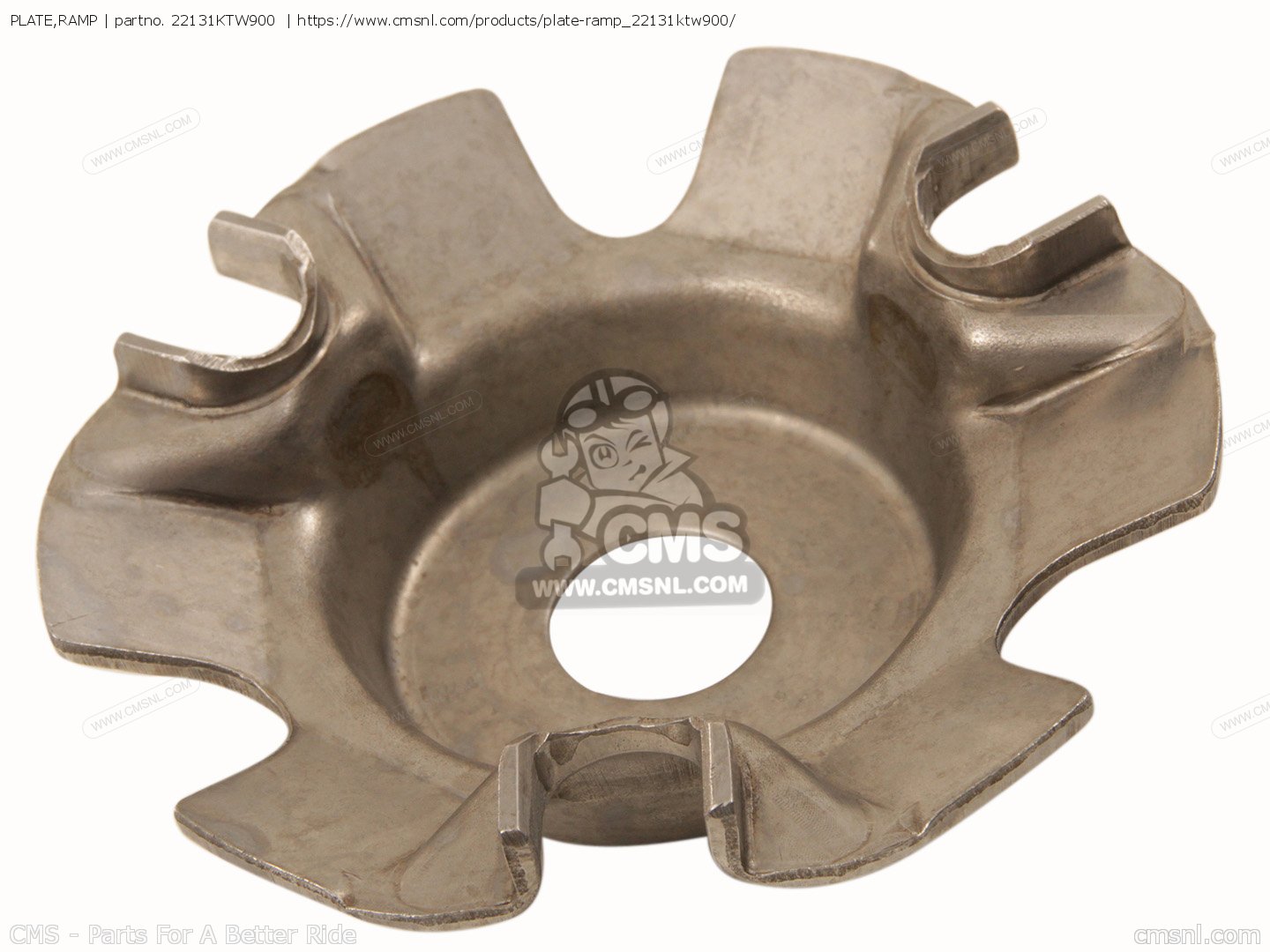 22131KTW900: PLATE,RAMP Honda - buy the 22131-KTW-900 at CMSNL