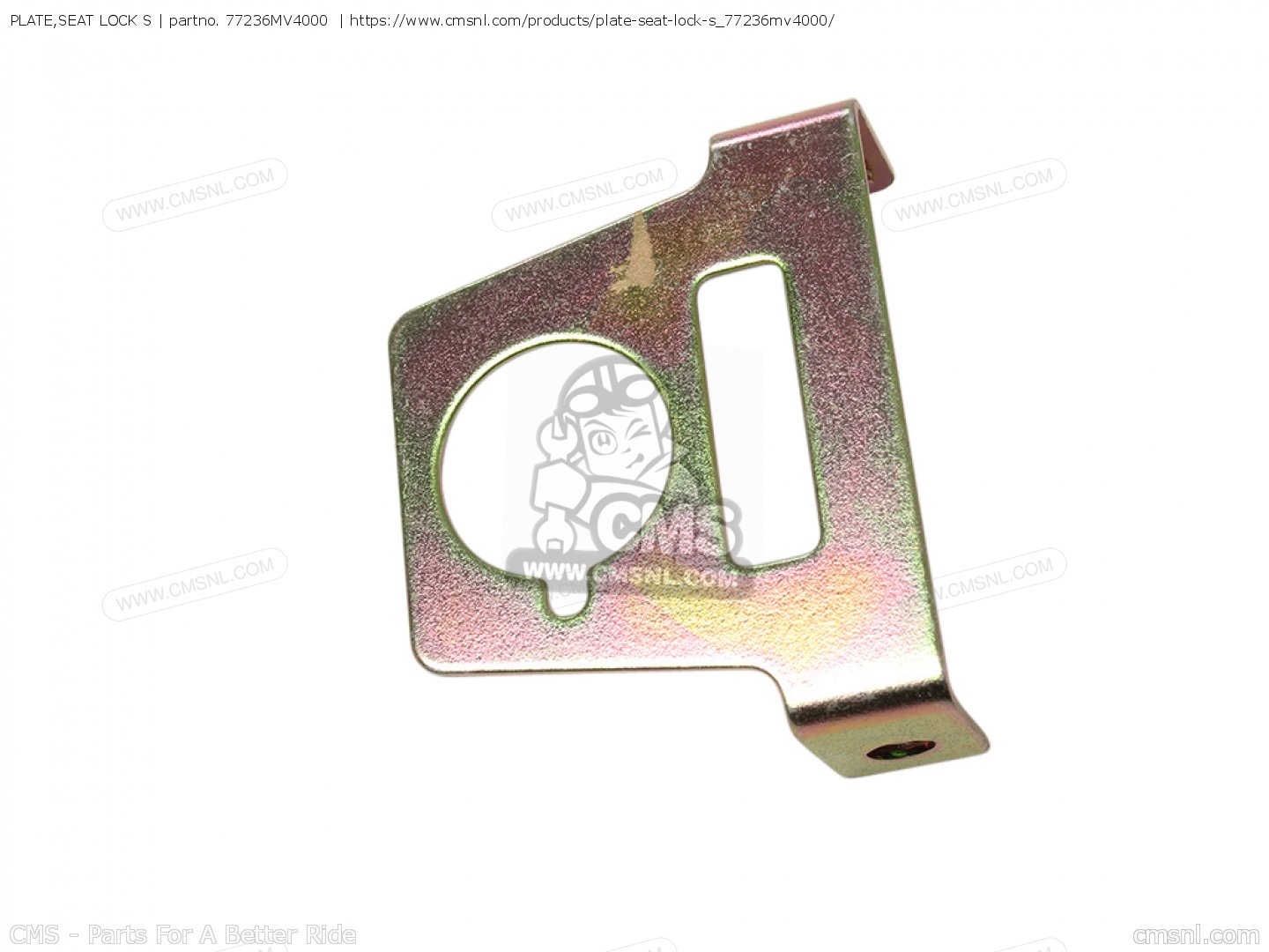 PLATE,SEAT LOCK S for Honda - order at CMSNL