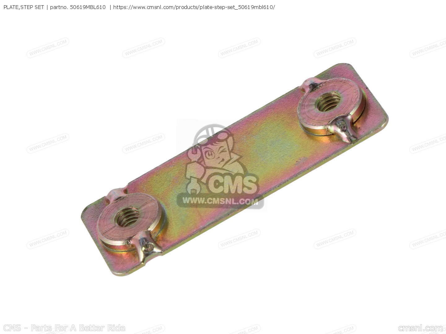 50619MBL610: PLATE,STEP SET Honda - buy the 50619-MBL-610 at CMSNL