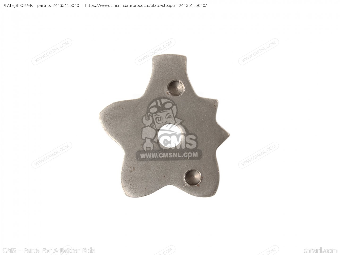 24435115040: PLATE,STOPPER Honda - buy the 24435-115-040 at CMSNL
