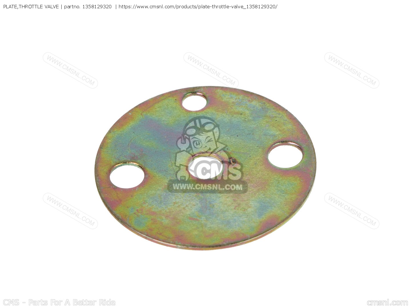 1358129320: PLATE,THROTTLE VALVE Suzuki - buy the 13581-29320 at CMSNL