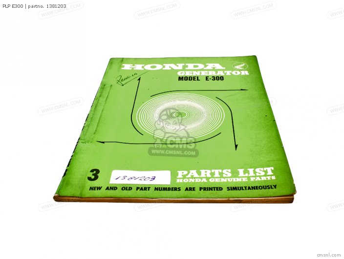 1381203: PLP E300 Honda - buy the 13812-03 at CMSNL