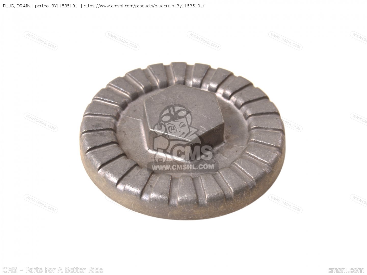 3Y11535101: PLUG, DRAIN Yamaha - buy the 3Y1-15351-01-00 at CMSNL