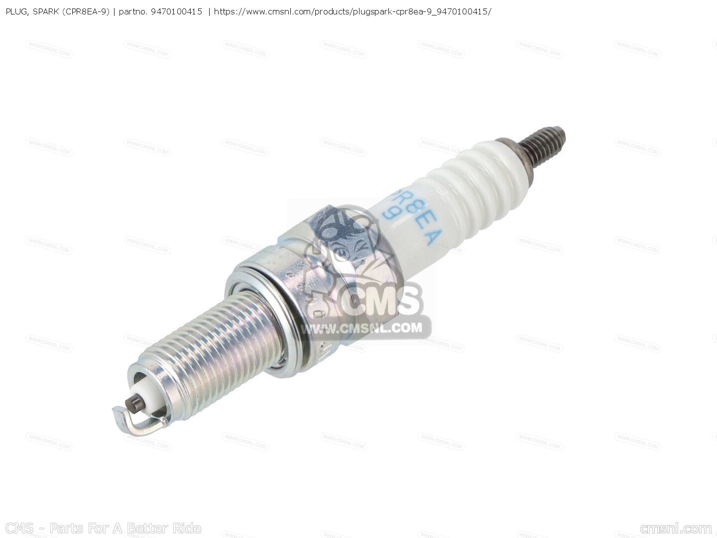 PLUG, SPARK (CPR8EA-9) for Yamaha - order at CMSNL