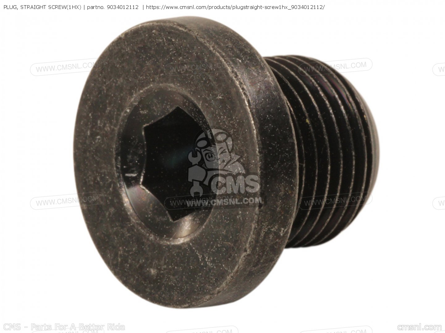 9034012112: PLUG, STRAIGHT SCREW(1HX) Yamaha - buy the 90340-12112-00 ...