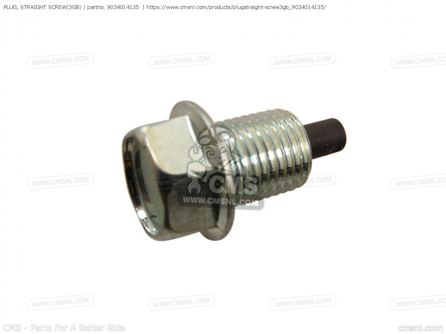 9034014135: PLUG, STRAIGHT SCREW(3GB) Yamaha - buy the 90340-14135-00 ...