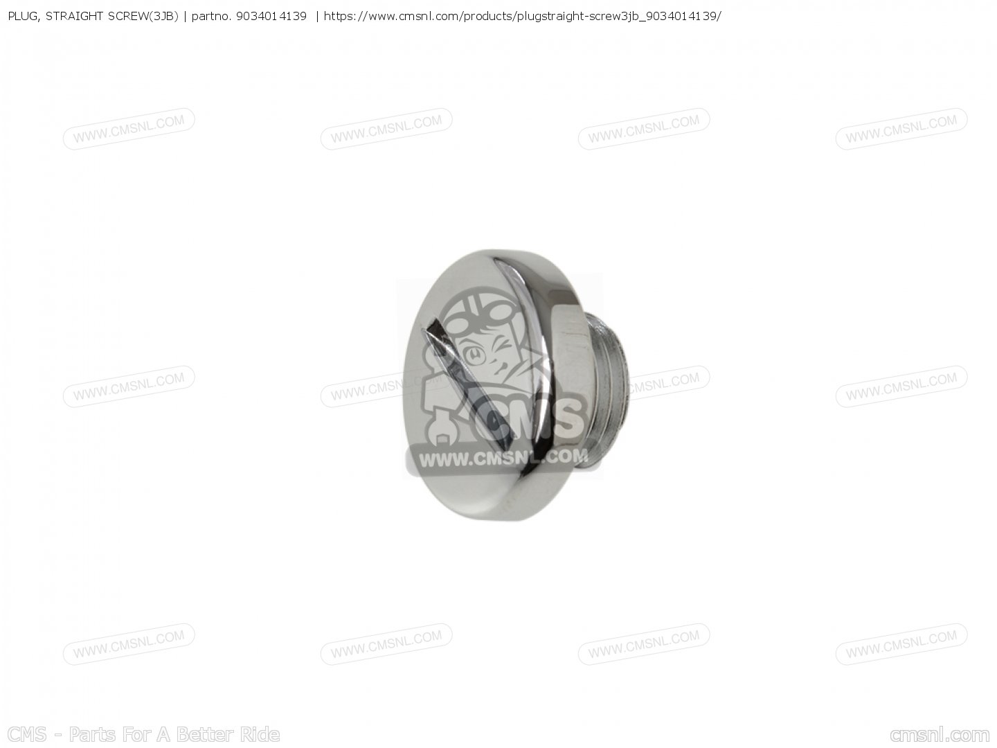 PLUG, STRAIGHT SCREW(3JB) for Yamaha - order at CMSNL