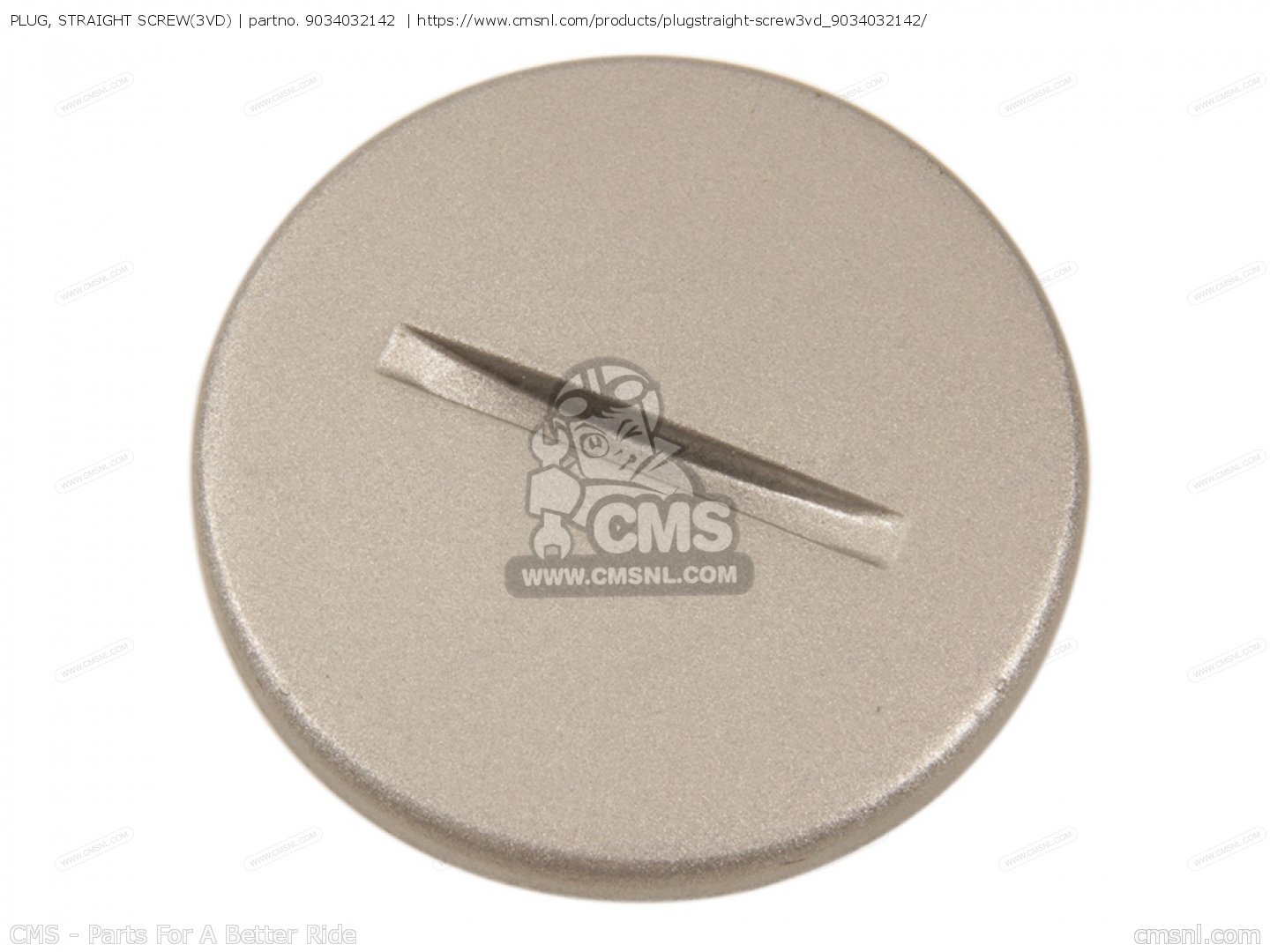 9034032142: PLUG, STRAIGHT SCREW(3VD) Yamaha - buy the 90340-32142-00 ...
