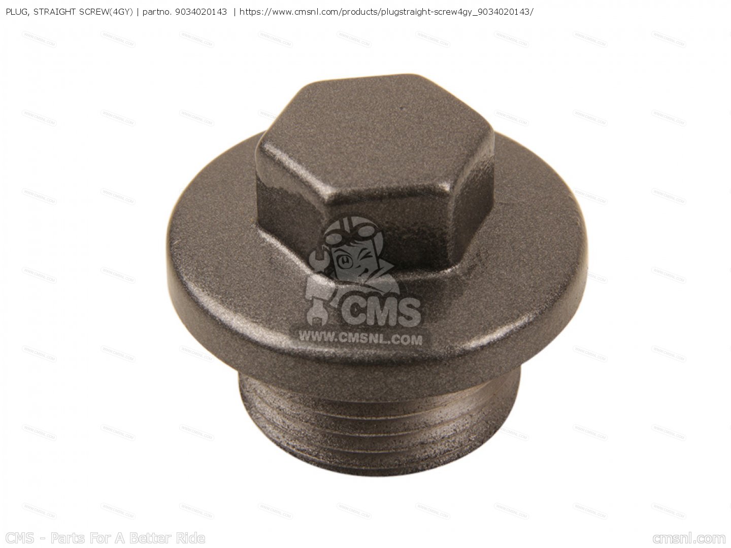 9034020143: PLUG, STRAIGHT SCREW(4GY) Yamaha - buy the 90340-20143-00 ...