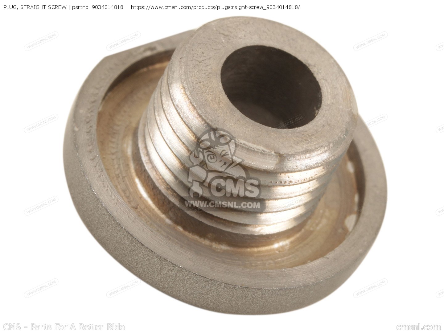 9034014818: PLUG, STRAIGHT SCREW Yamaha - buy the 90340-14818-00 at CMSNL