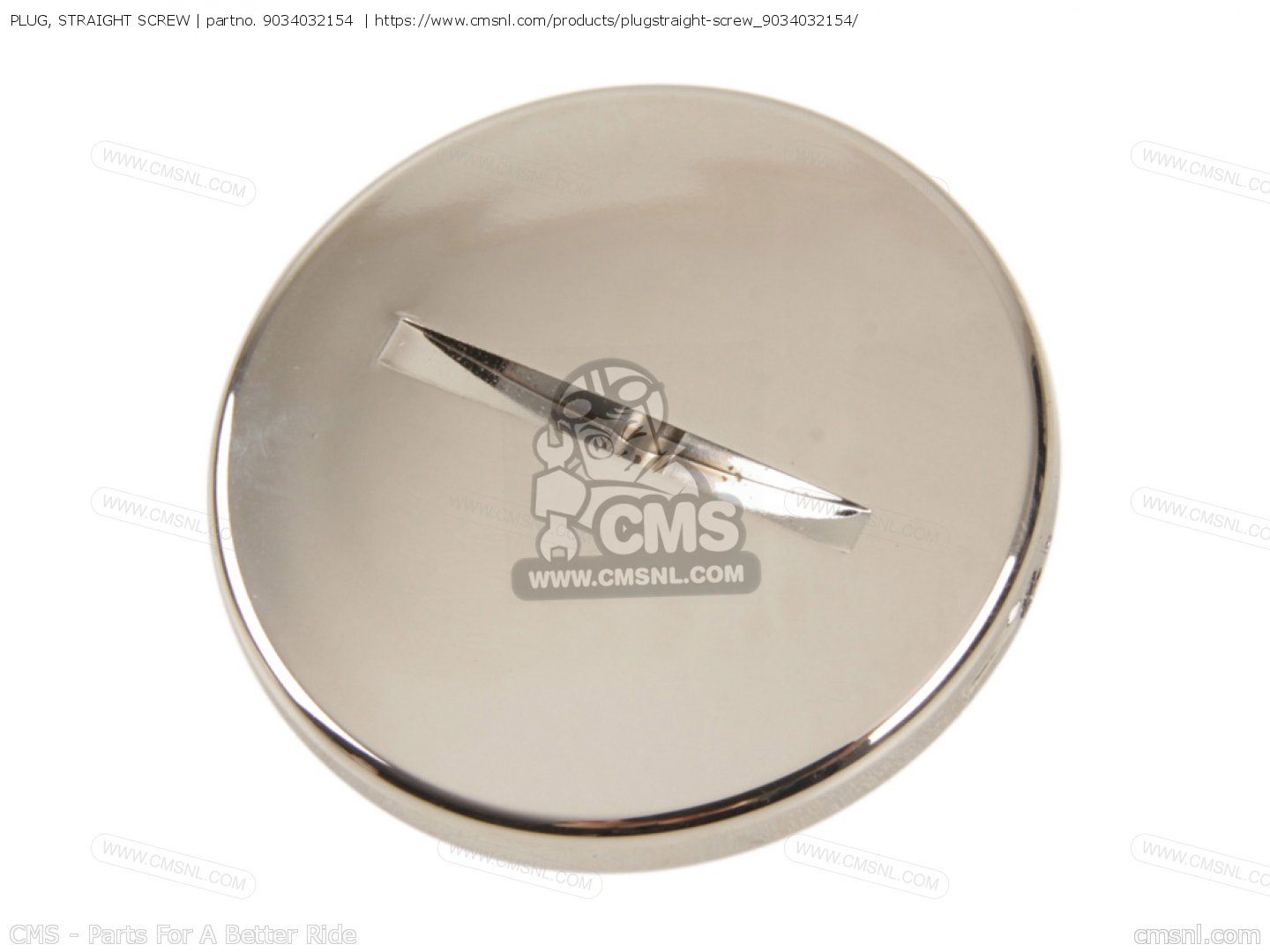 9034032154: PLUG, STRAIGHT SCREW Yamaha - buy the 90340-32154-00 at CMSNL