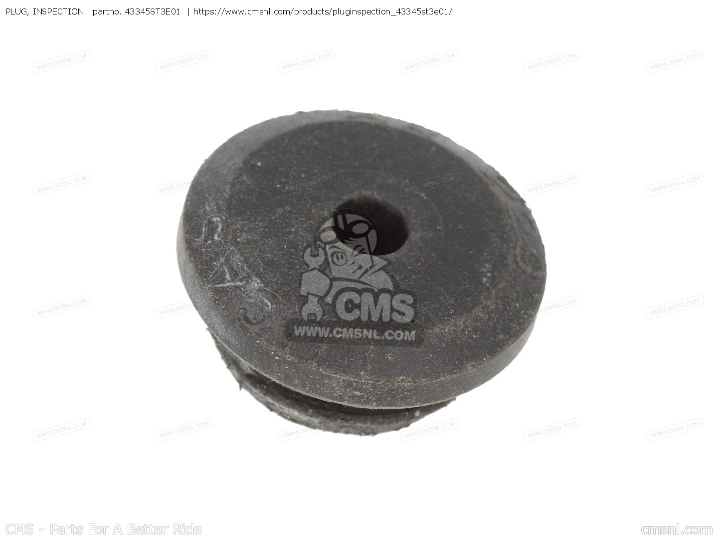 43345ST3E01: Plug, Inspection Honda - buy the 43345-ST3-E01 at CMSNL