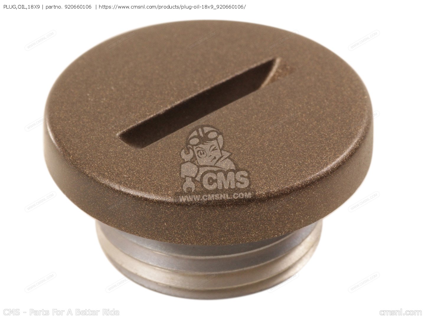 920660106: Plug,oil,18x9 Kawasaki - buy the 92066-0106 at CMSNL