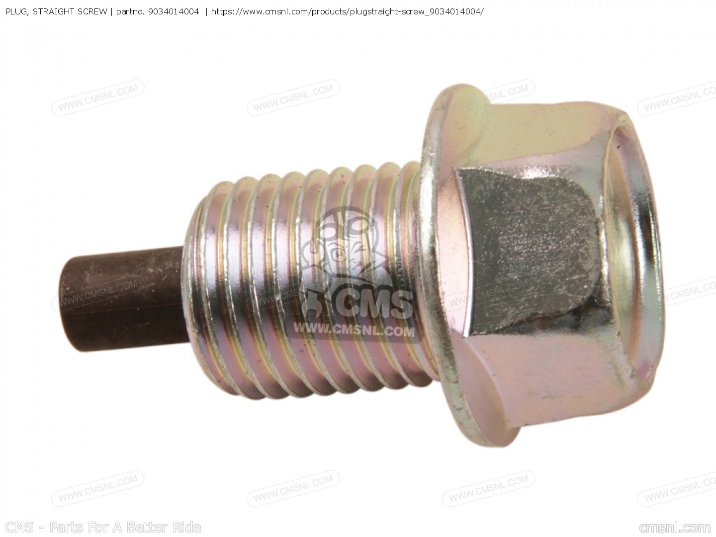 9034014004: Plug, Straight Screw Yamaha - buy the 90340-14004 at CMSNL