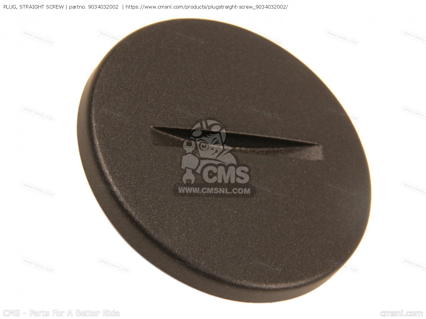 9034032002: Plug, Straight Screw Yamaha - buy the 90340-32002 at CMSNL