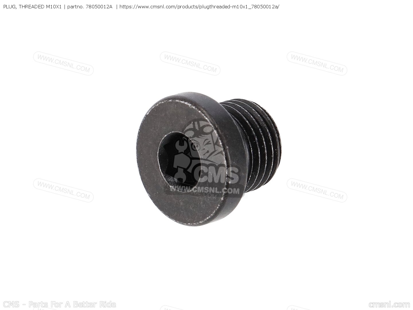 78050012A: Plug, Threaded M10x1 Ducati - buy the 78050012A at CMSNL