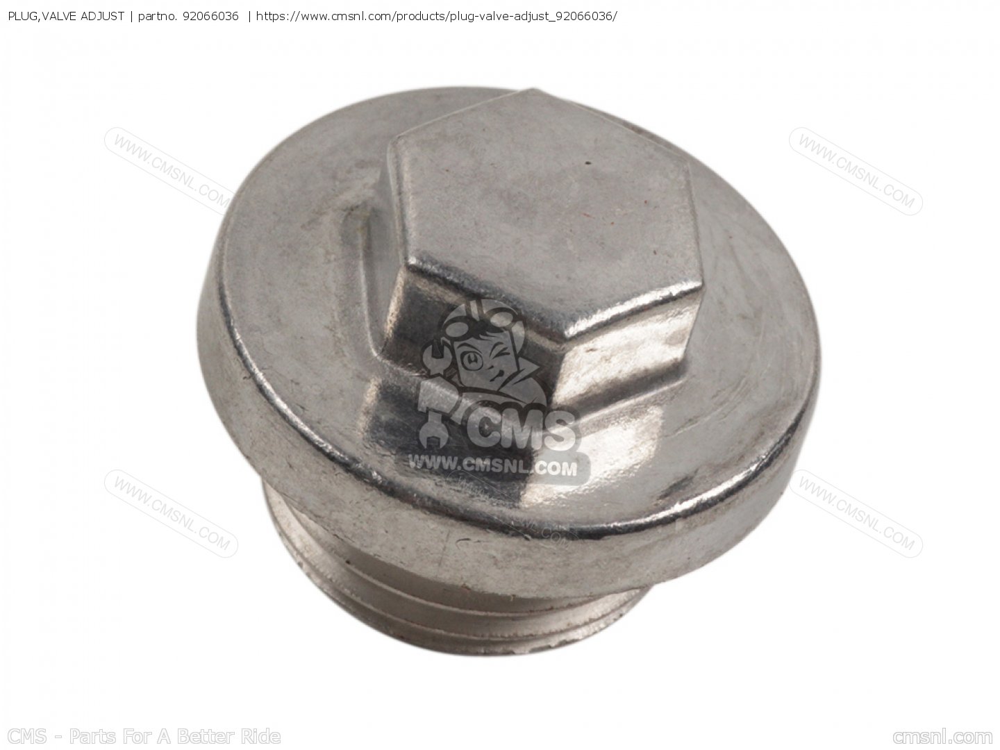 92066036: Plug,valve Adjust Kawasaki - buy the 92066-036 at CMSNL