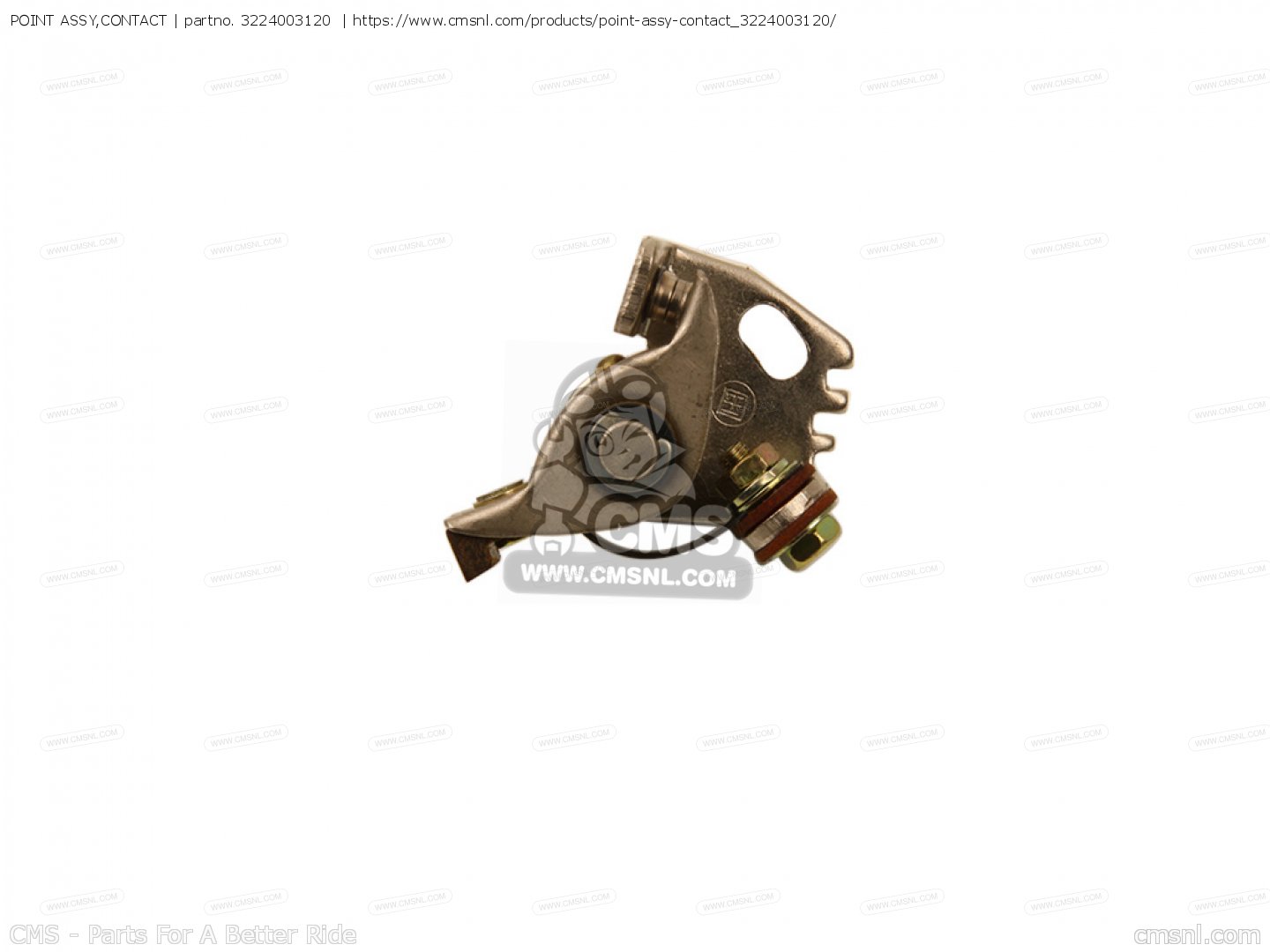 3224003120: POINT ASSY,CONTACT Suzuki - buy the 32240-03120 at CMSNL