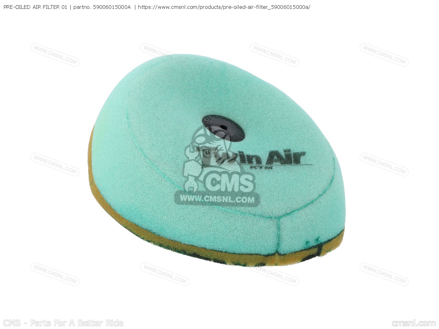 59006015000A: PRE-OILED AIR FILTER 01 KTM - buy the 59006015000A at CMSNL