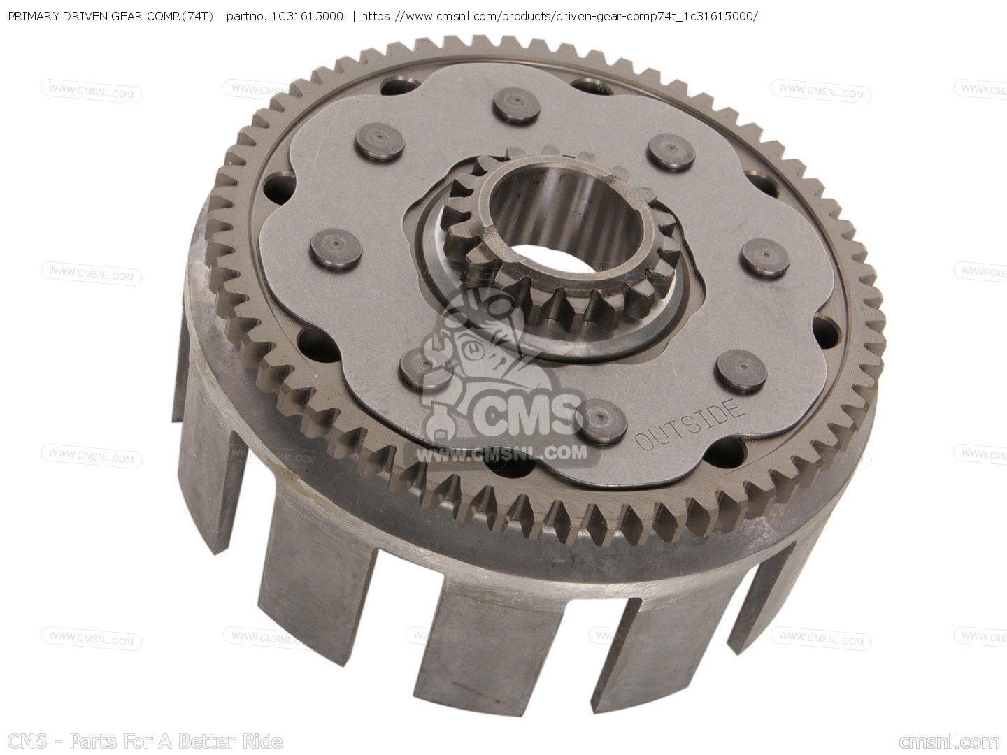 1C31615000: PRIMARY DRIVEN GEAR COMP.(74T) Yamaha - buy the 1C3-16150 ...