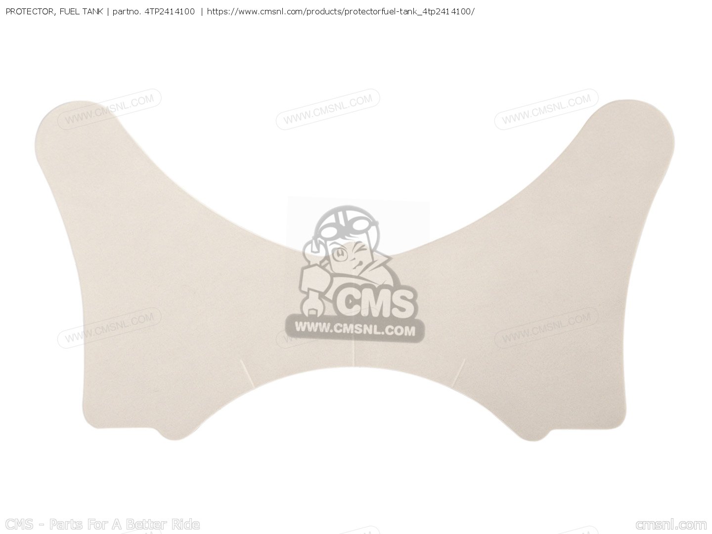 4TP2414100: PROTECTOR, FUEL TANK Yamaha - buy the 4TP-24141-00-00 at CMSNL