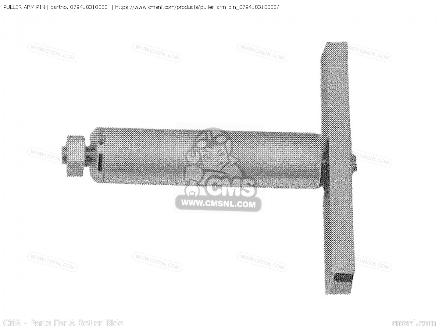 079418310000: Puller Arm Pin Honda - buy the 07941-831-0000 at CMSNL