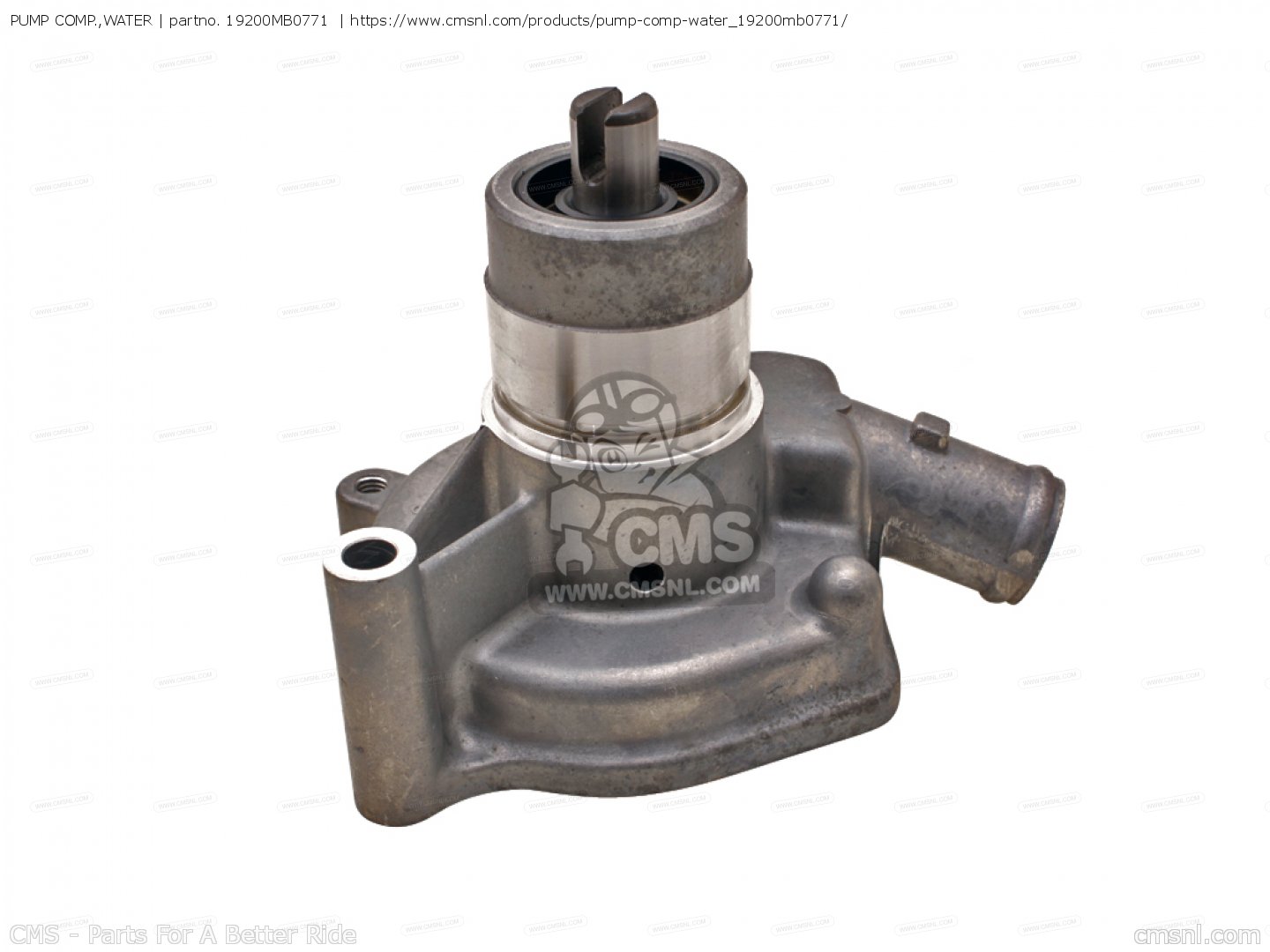 19200MB0771: Pump Comp.,water Honda - buy the 19200-MB0-771 at CMSNL