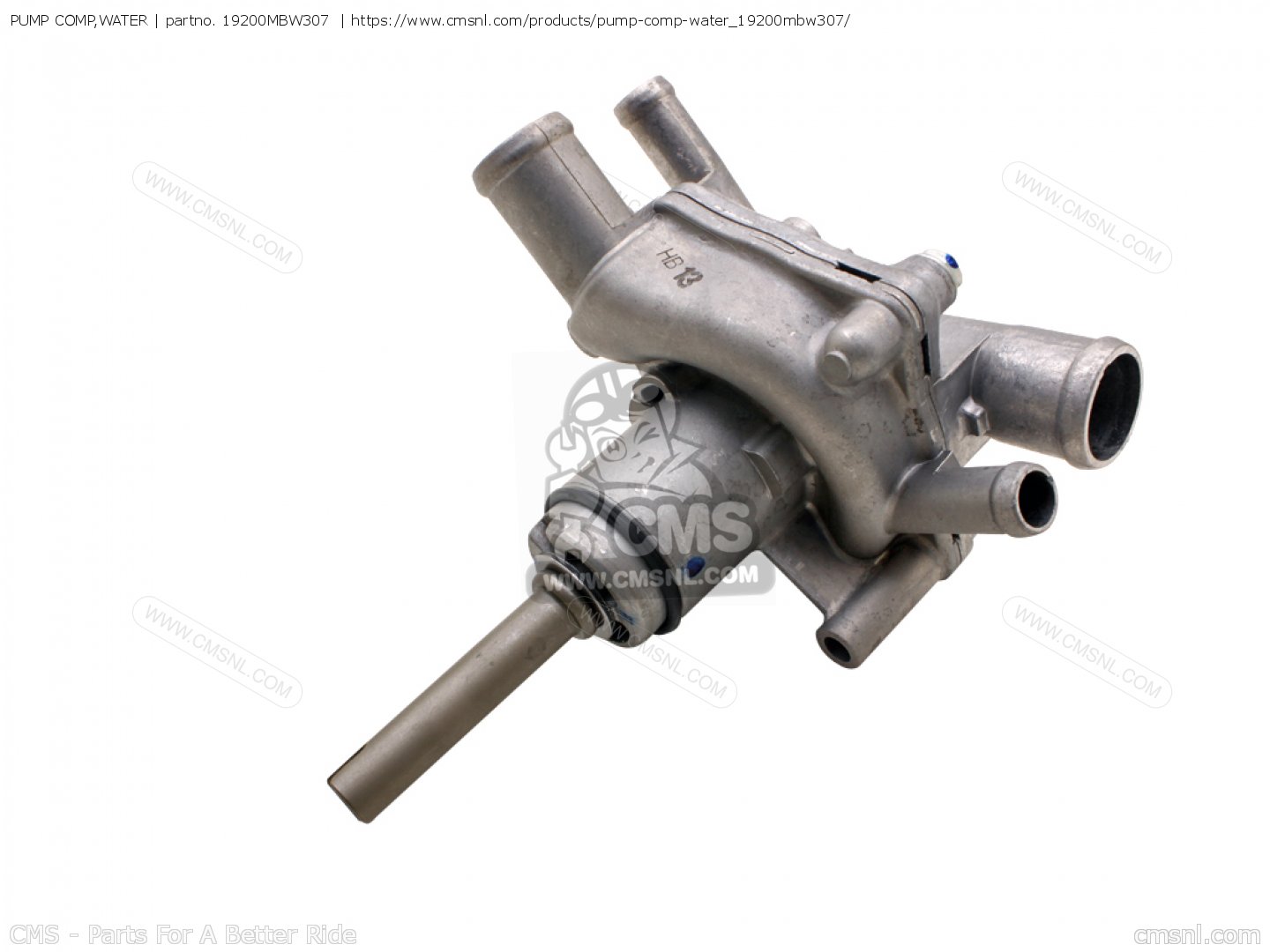 19200MBW307: PUMP COMP,WATER Honda - buy the 19200-MBW-307 at CMSNL