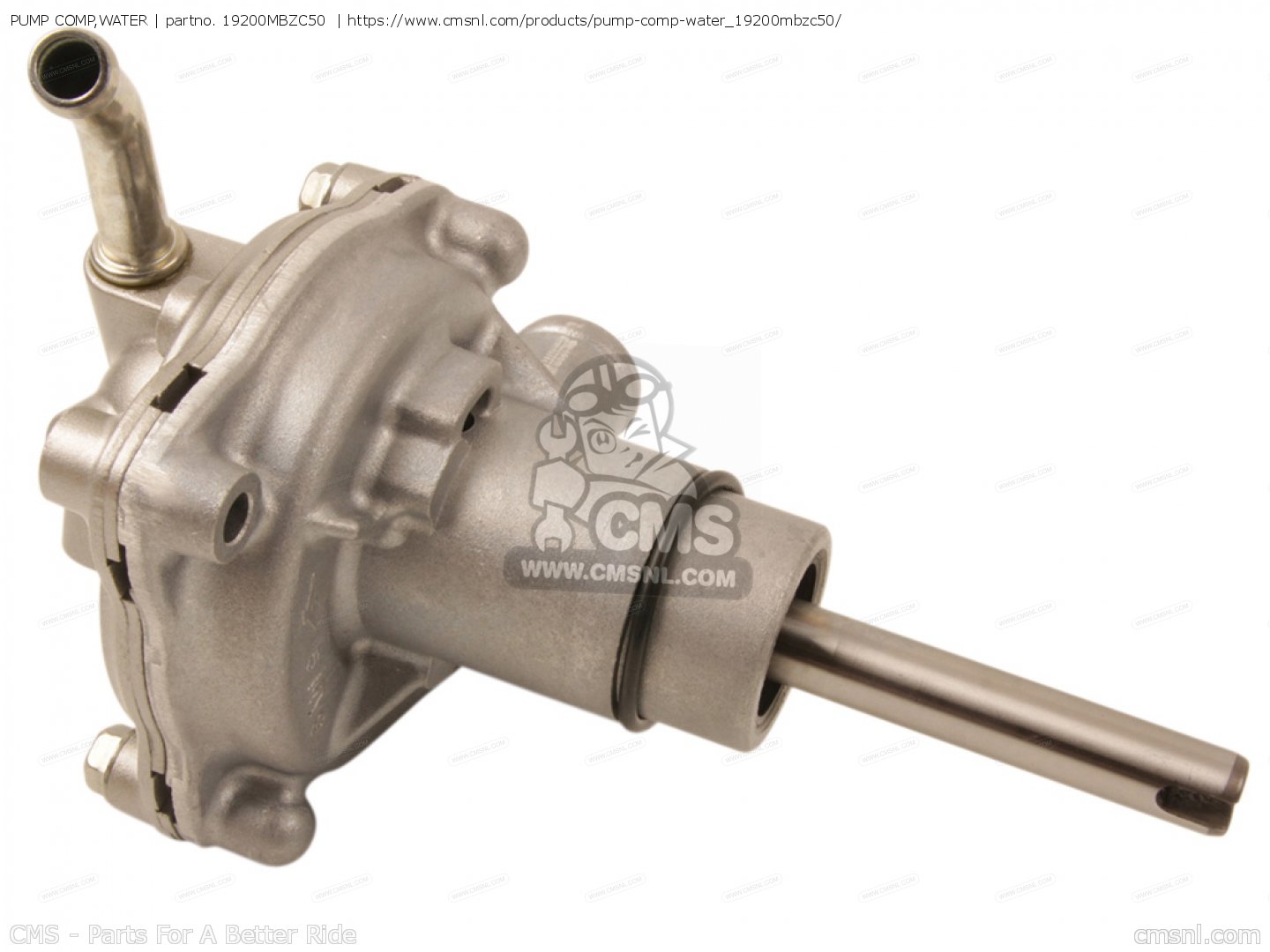 19200MBZC50: PUMP COMP,WATER Honda - buy the 19200-MBZ-C50 at CMSNL