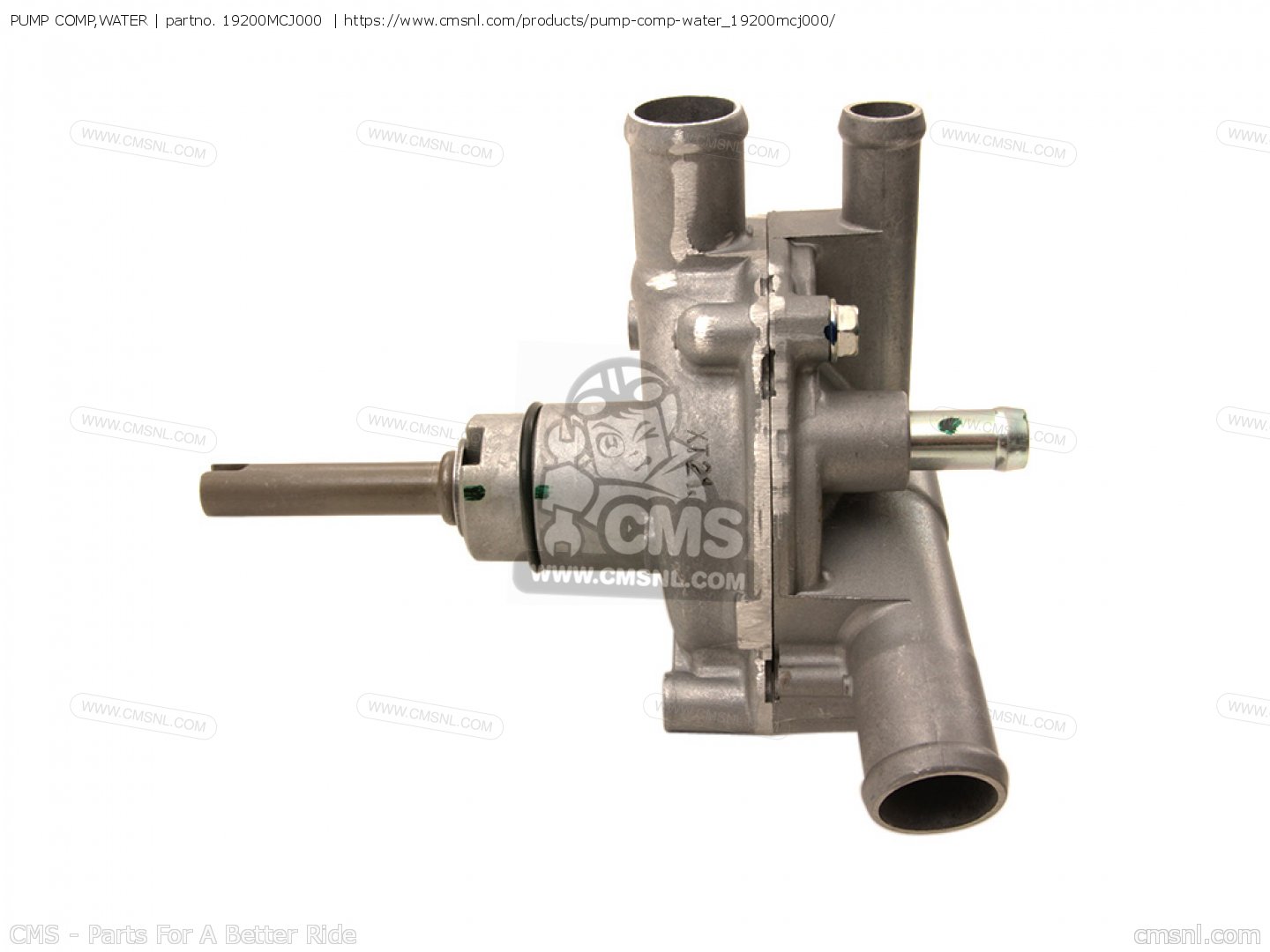 19200MCJ000: PUMP COMP,WATER Honda - buy the 19200-MCJ-000 at CMSNL