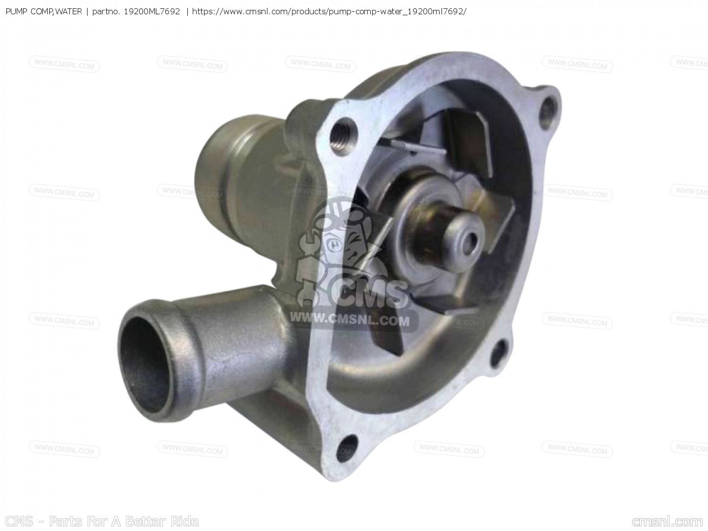 19200ML7692: PUMP COMP,WATER Honda - buy the 19200-ML7-692 at CMSNL
