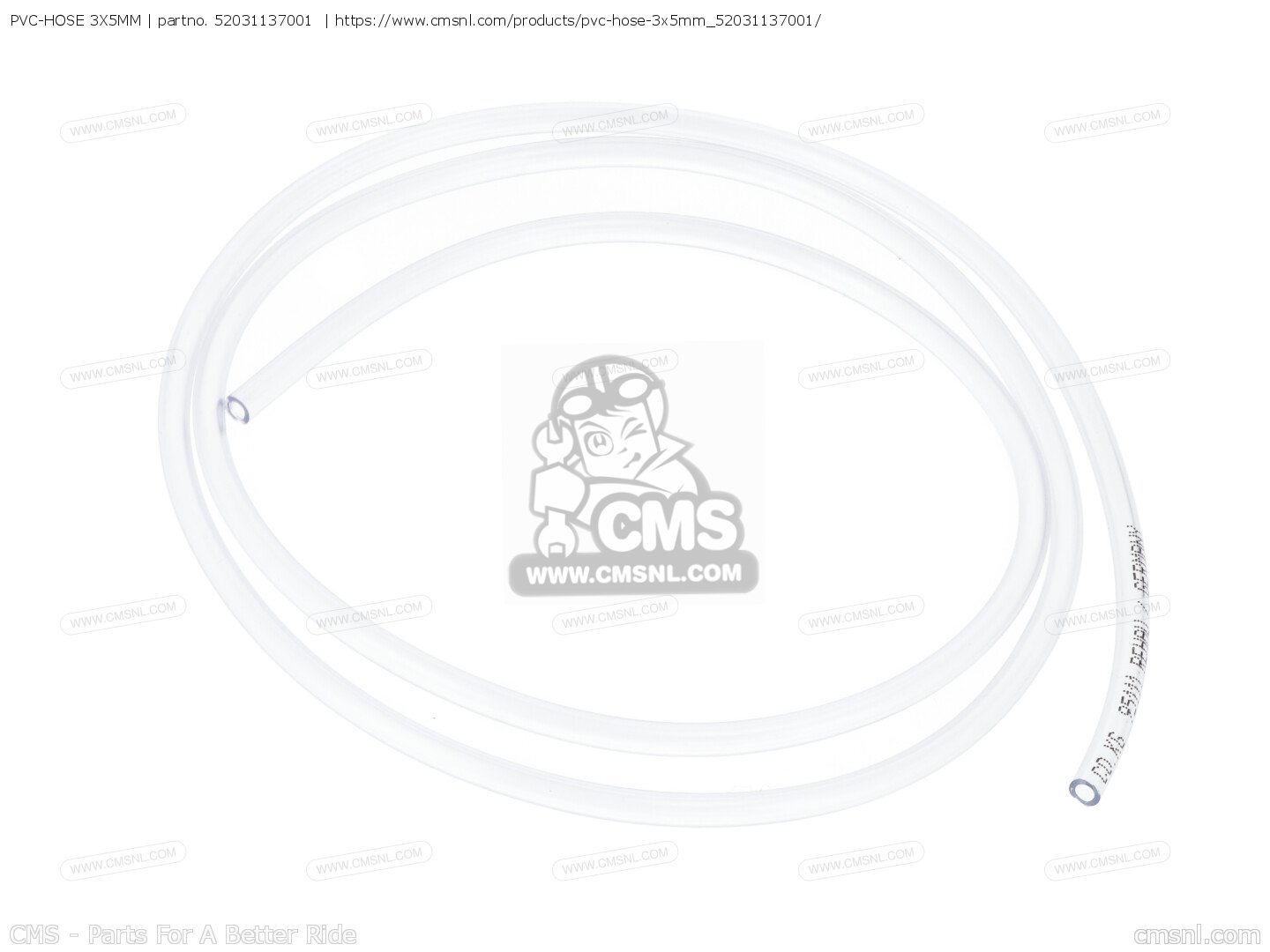 52031137001: PVC-HOSE 3X5MM KTM - buy the 52031137001 at CMSNL
