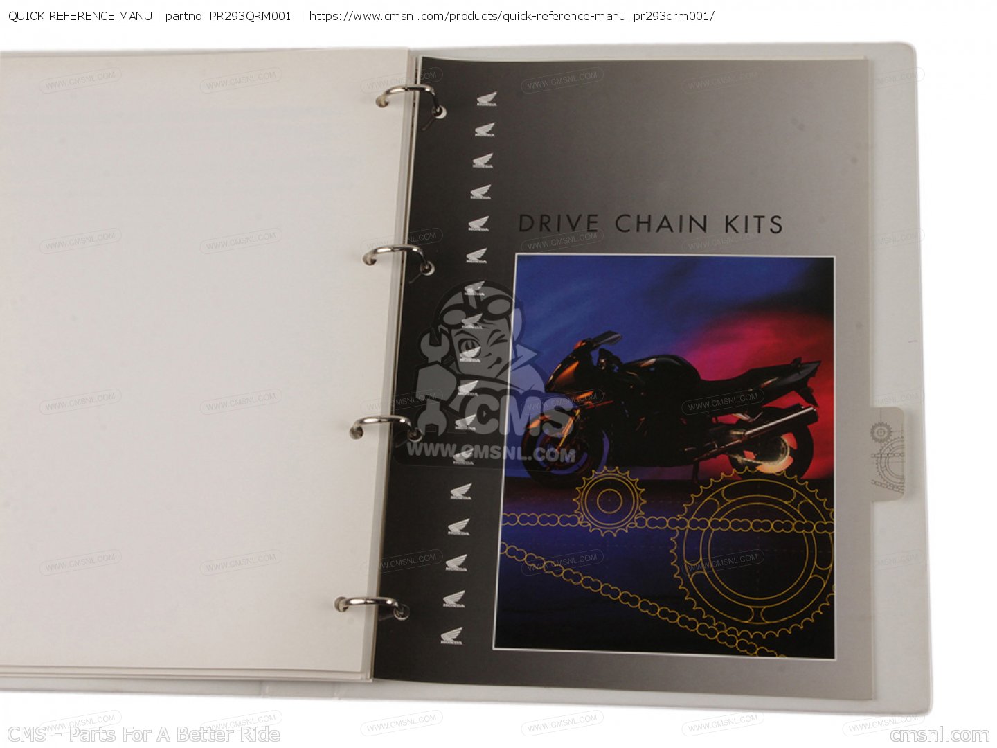 PR293QRM001: Quick Reference Manu Honda - buy the PR293-QRM-001 at CMSNL