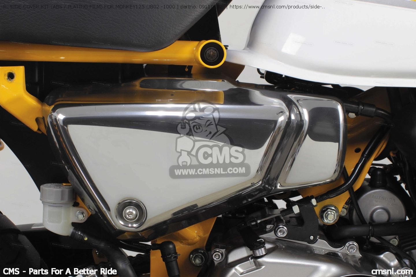 09110192: R. Side Cover Kit (abs / Plating Film) For Monkey125 (jb02 -1000 Takegawa - buy the 09 ...