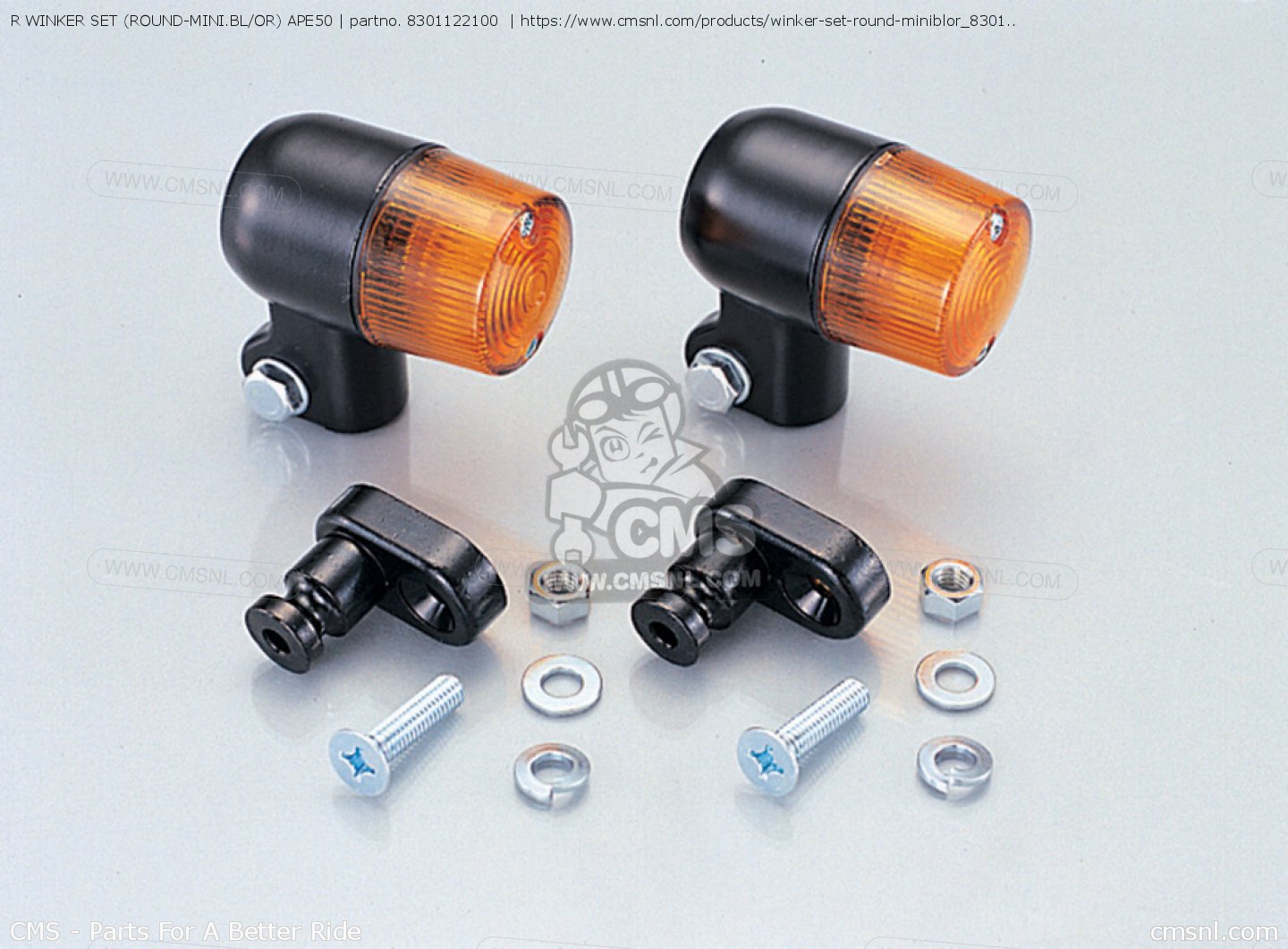8301122100: R WINKER SET (ROUND-MINI.BL/OR) APE50 Kitaco - buy the 830-1122100 at CMSNL
